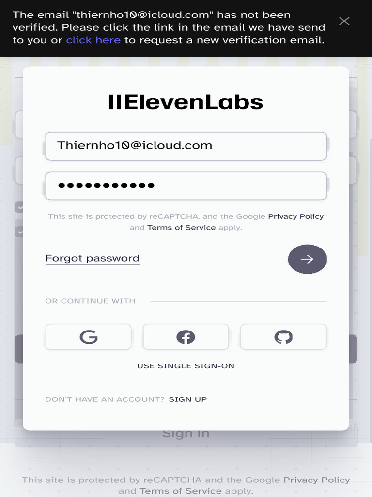 Sign in ElevenLabs | PDF