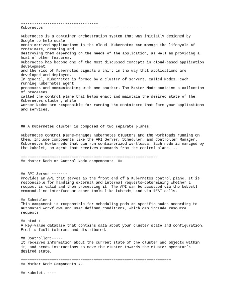 Kubernetes Docker Aws Material Pdf Computing Distributed Computing Architecture