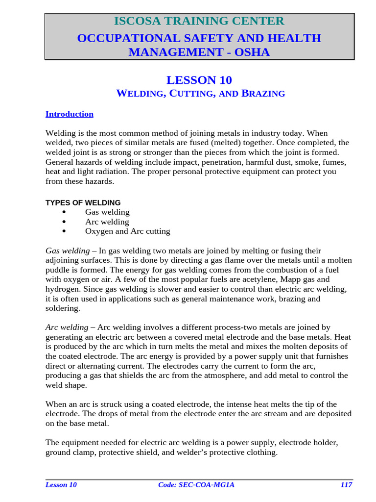 Lesson 10 | PDF | Welding | Construction