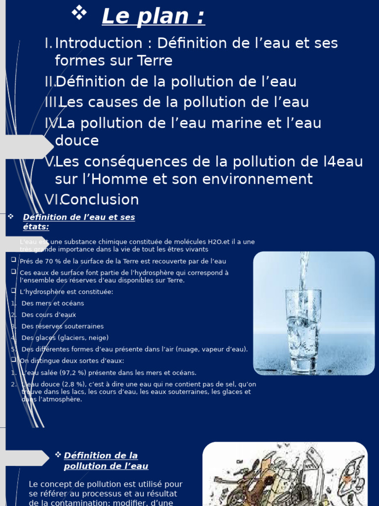 Pollution de l'eau : causes et conséquences | PDF | Eau | Pollution de ...