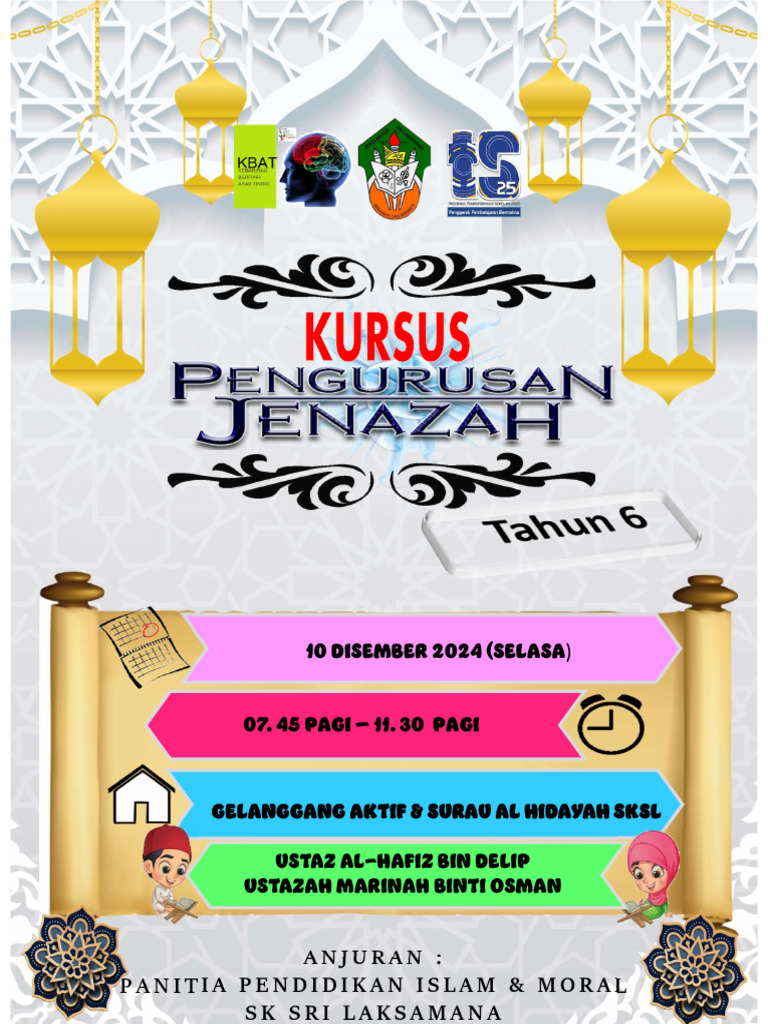 Buku Program Kursus Pengurusan Jenazah Tahun 6 SKSL 2024 | PDF