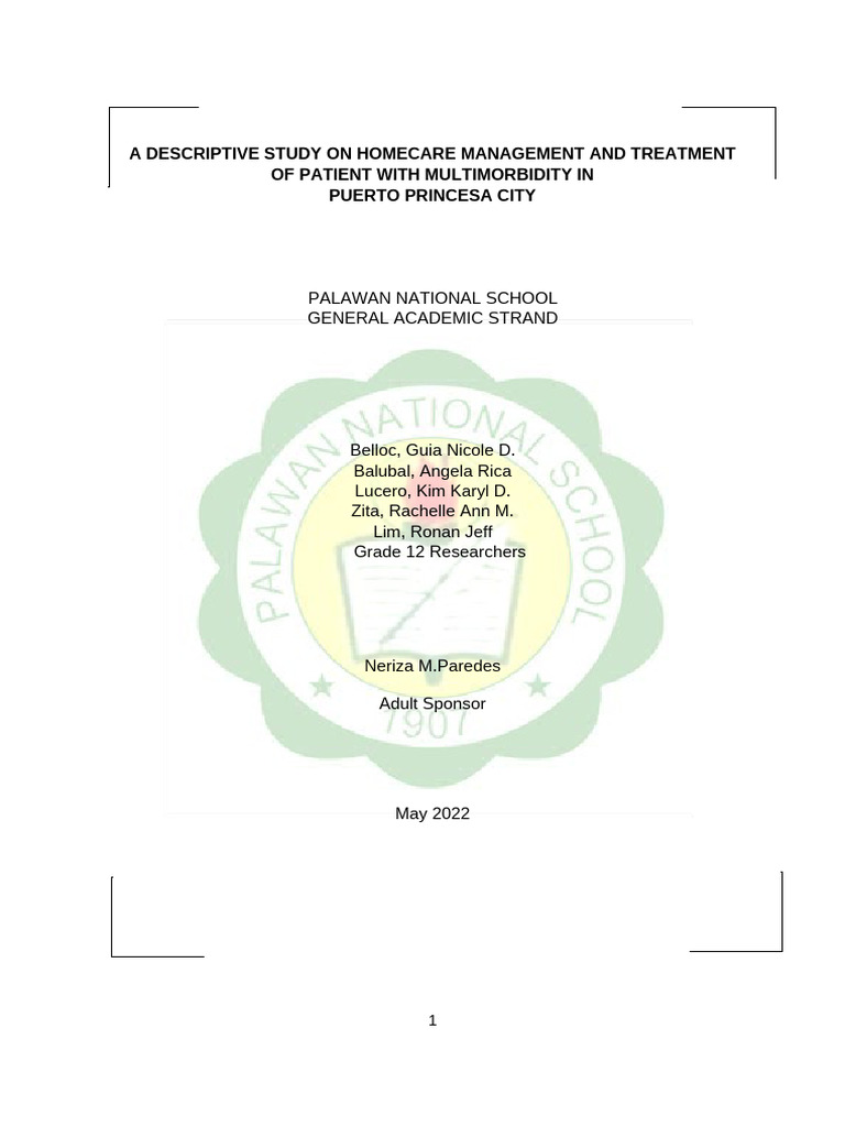 CAPSTONE | PDF | Chronic Condition | Health Care