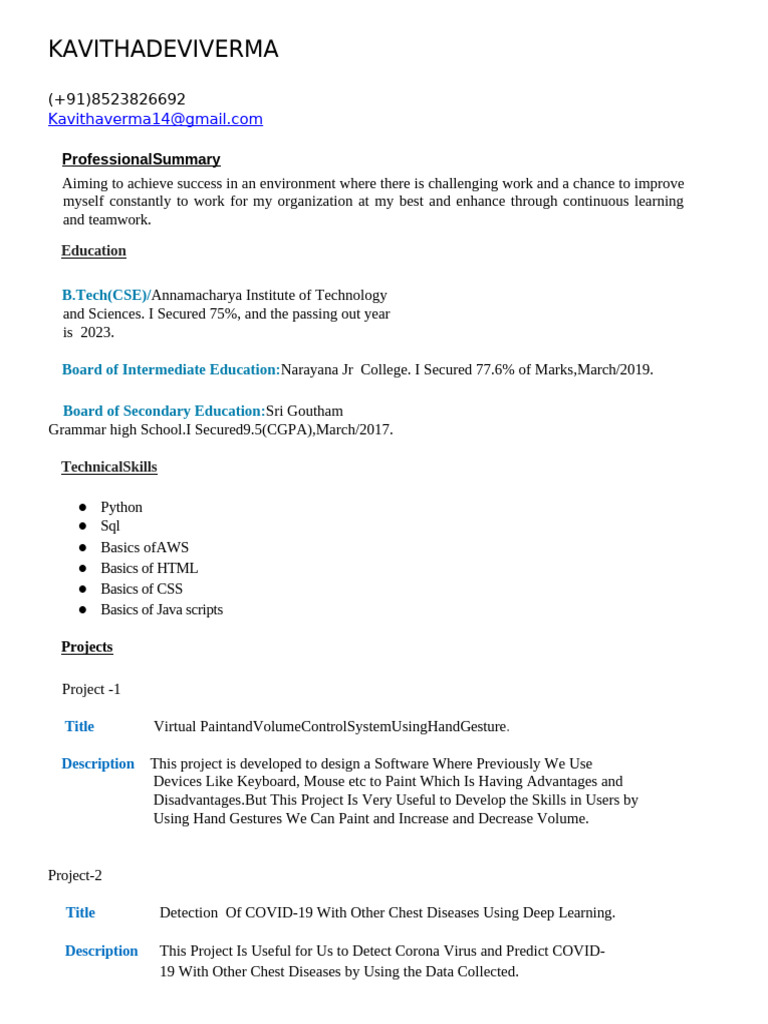 Document From Kavitha Verma | PDF