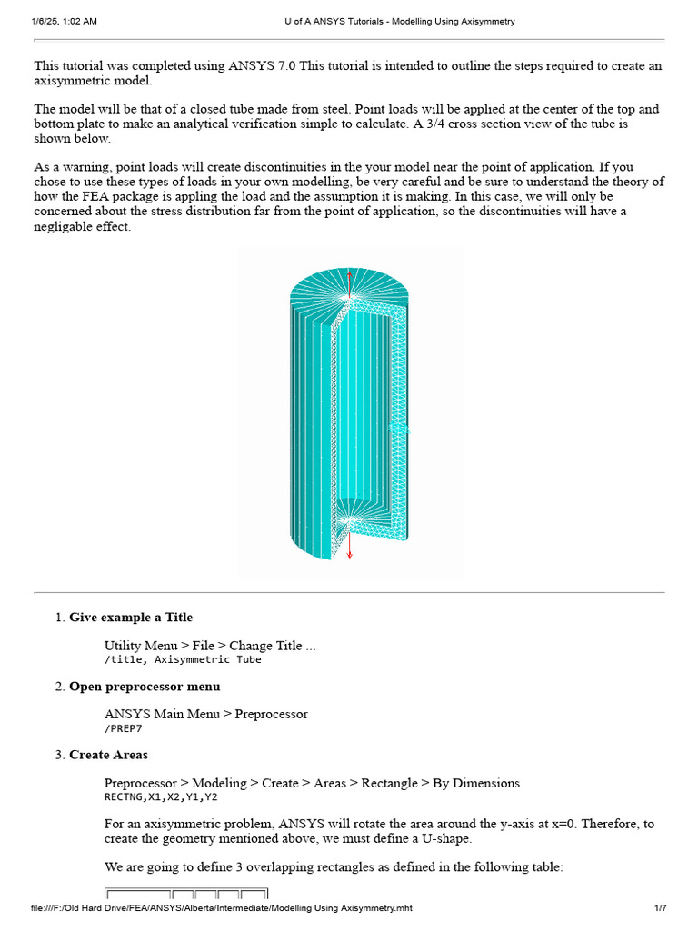Modelling Using Axisymmetry | PDF | Finite Element Method | Stress ...