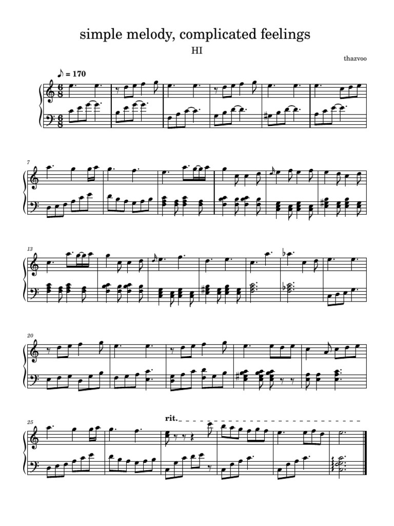 Simple Melody, Complicated Feelings | PDF