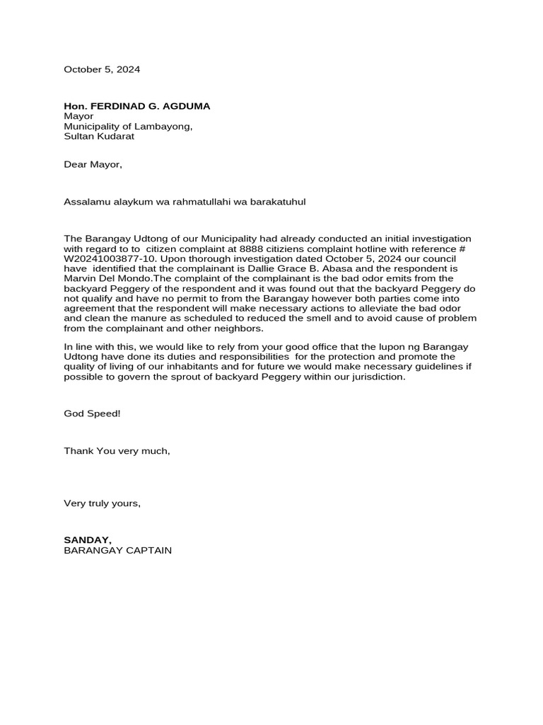 Letter 1 | PDF