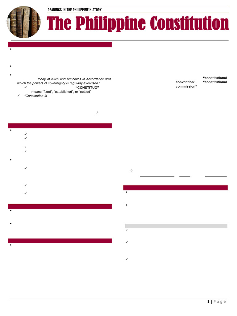 Overview of the Philippine Constitution | PDF | Constitution | Justice