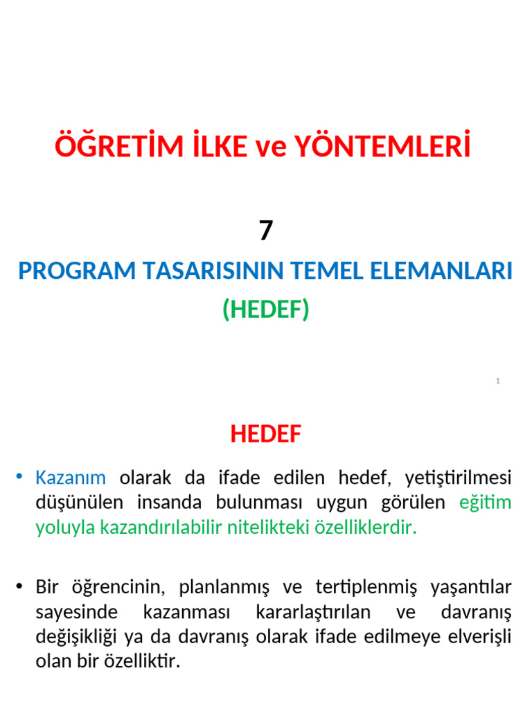 7-Programin Hedef Boyutu | PDF