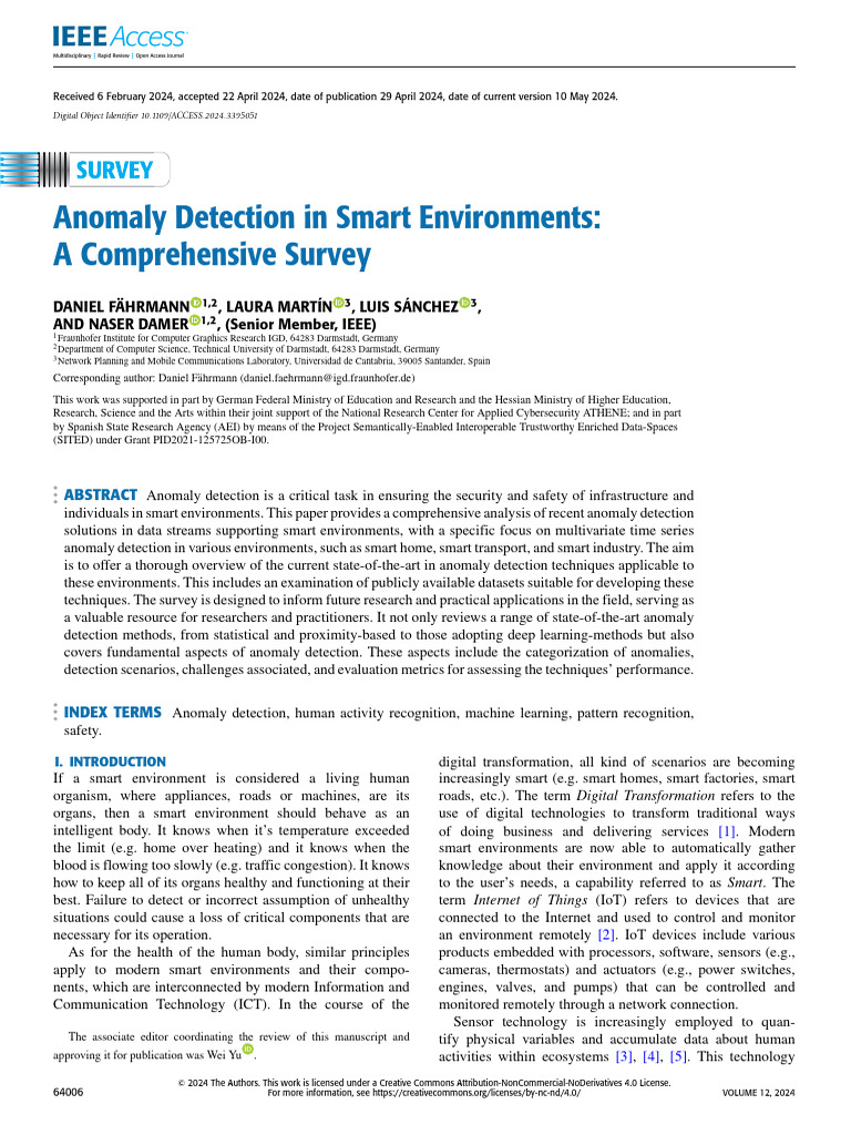 Anomaly Detection in Smart Environments a Comprehensive Survey | PDF ... Anomaly Detection in Smart Environments a Comprehensive Survey | PDF ...