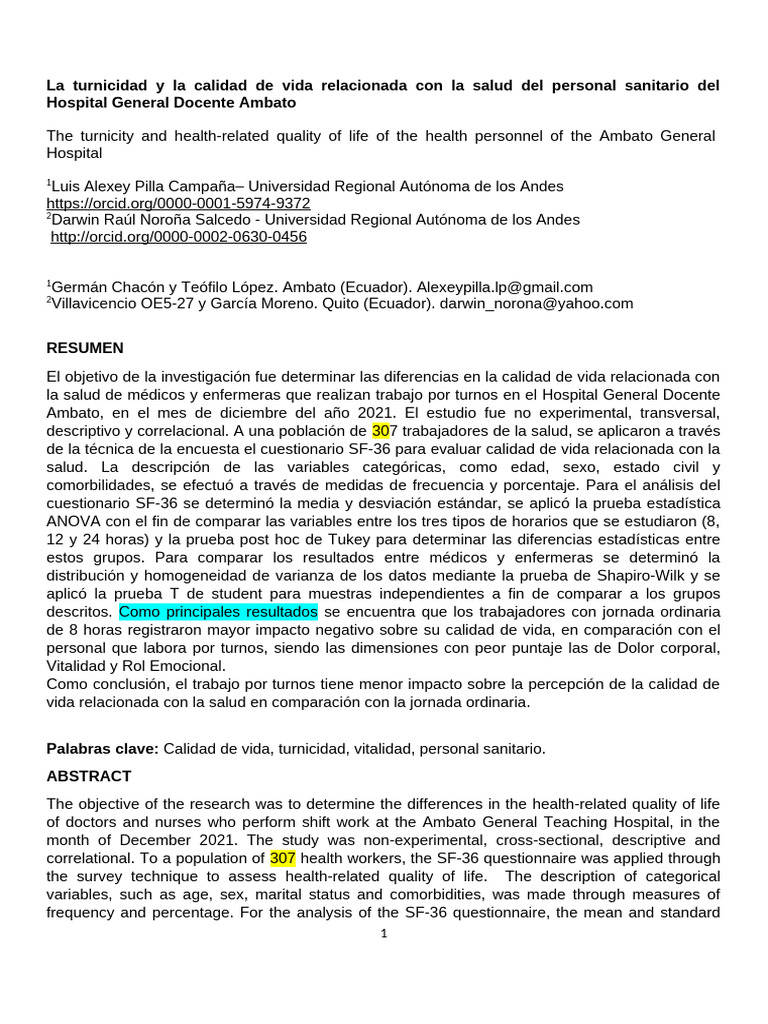 Turnicidad 2022 | PDF | Tiempo de trabajo