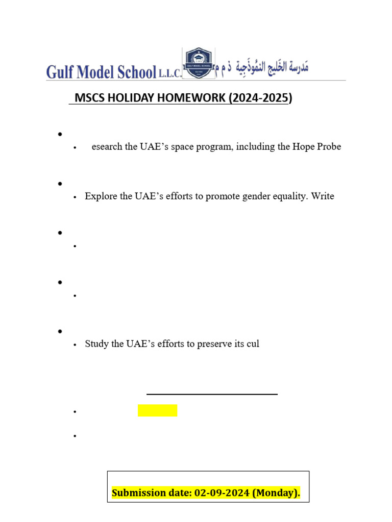 Grade - 7-Mscs Holiday Homework | PDF