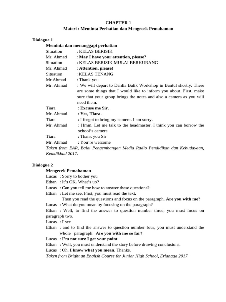 Materi BDR bhs Inggris kelas 8 | PDF