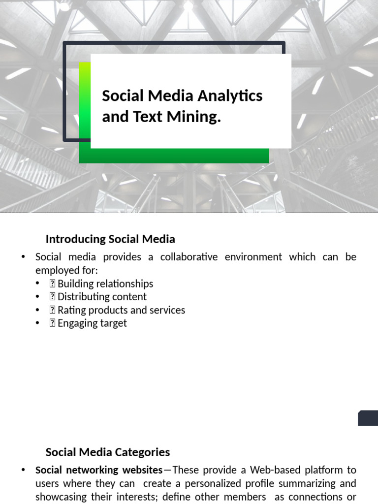 Social Media & Text Mining Guide | PDF | Social Media | Popular Culture & Media Studies
