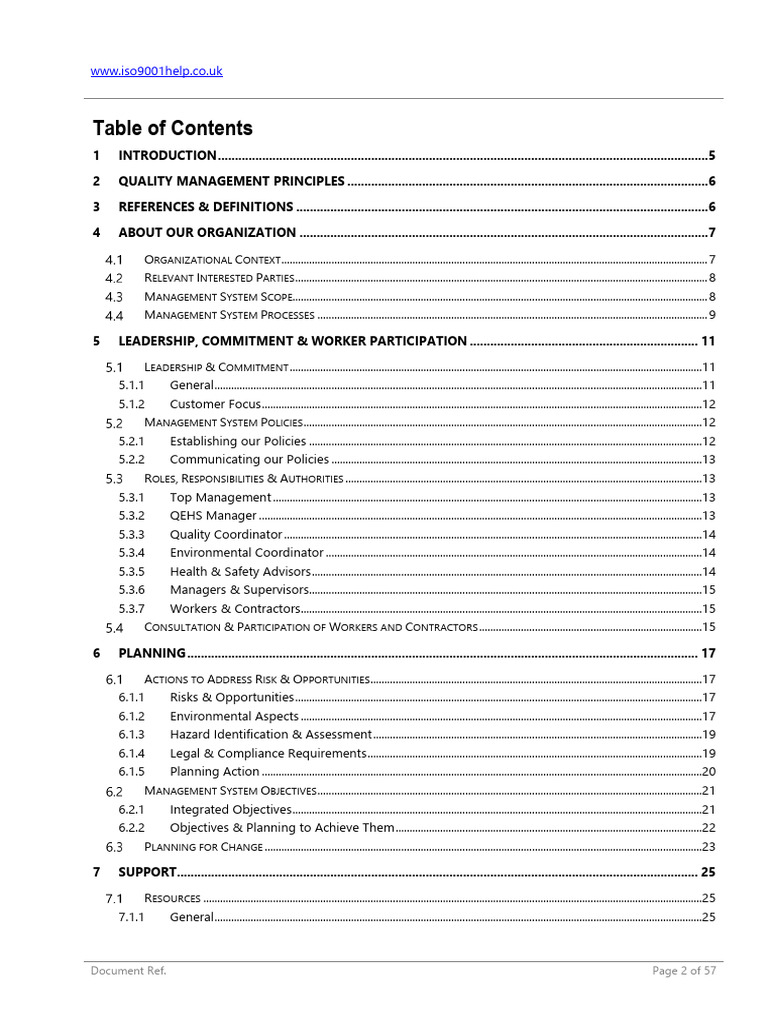 EHQMS Integrated System Manual | PDF | Iso 9000 | Quality Management