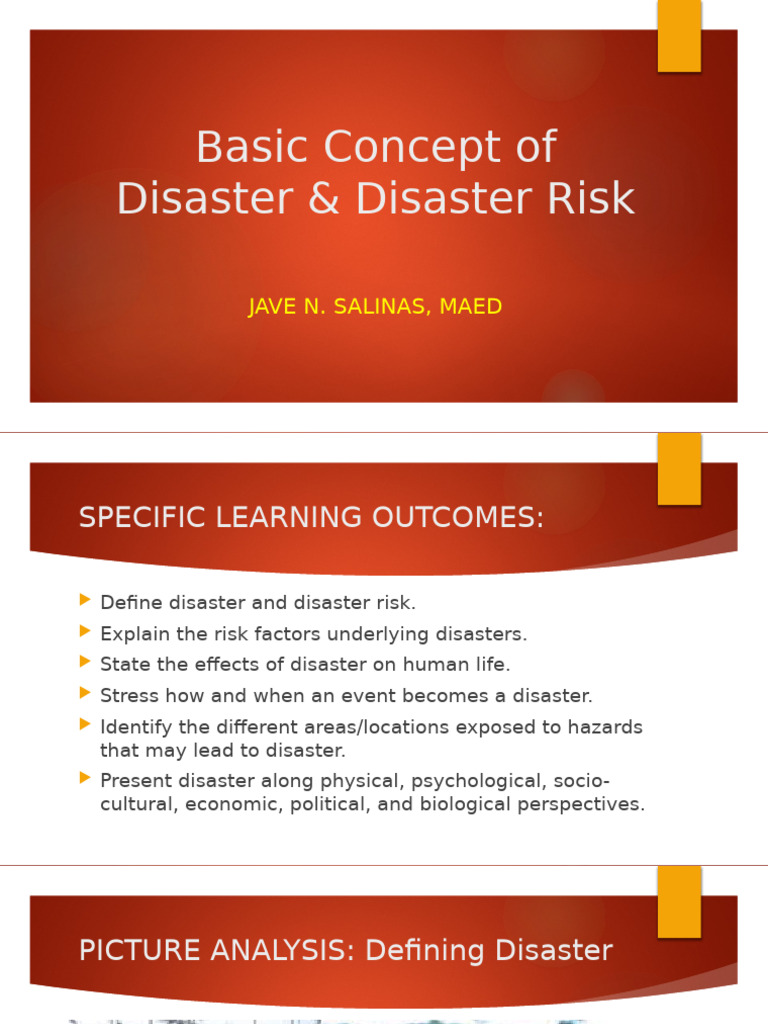 Disaster Risk Fundamentals | PDF | Hazards | Natural Disasters