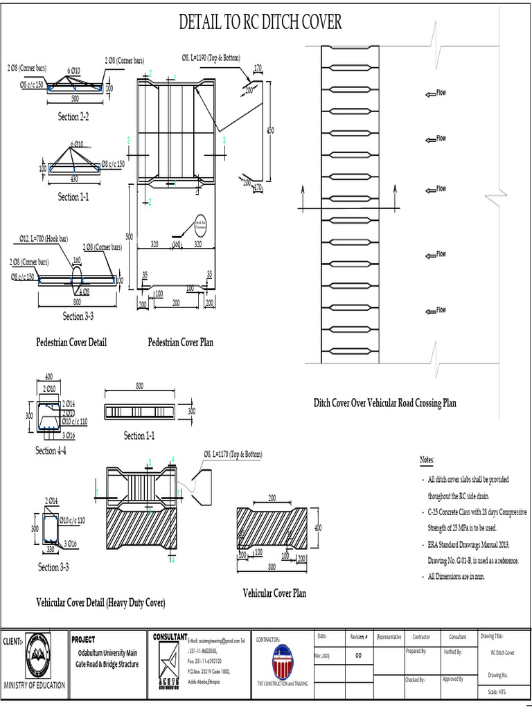 Ditch Cover Typical Drawing | PDF | Building Materials | Materials