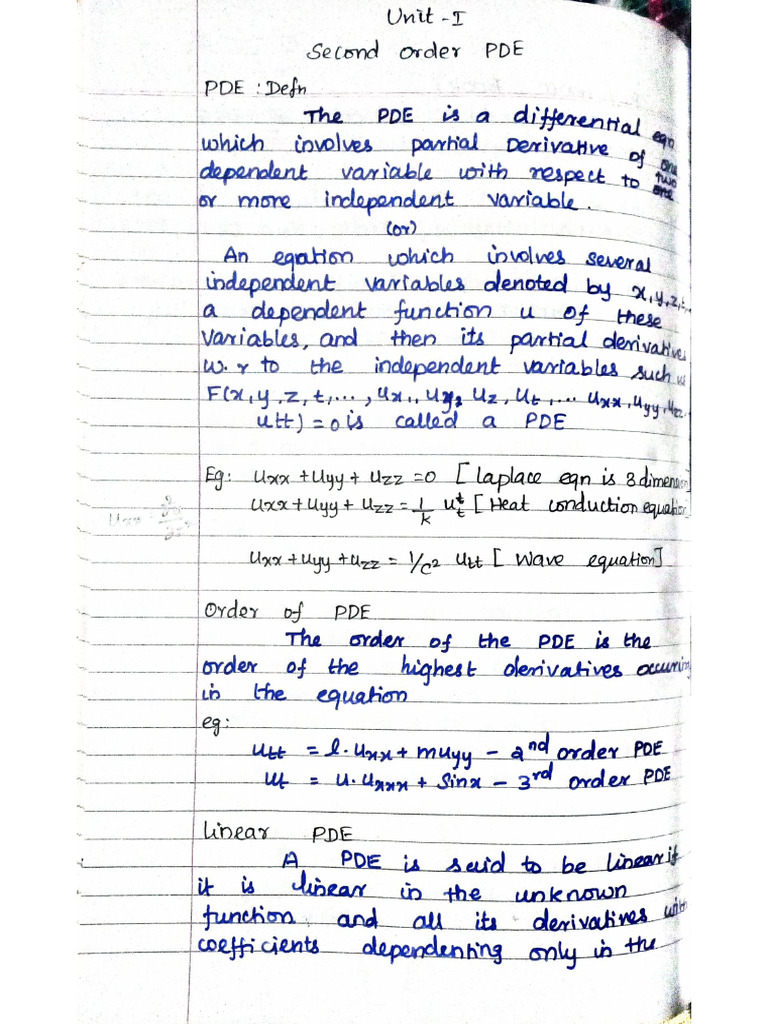 Second Order PDE | PDF