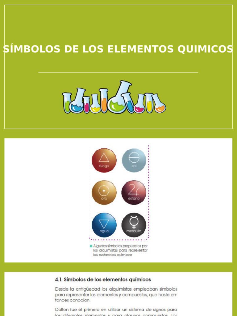 LOS SIMBOLOS DE LOS ELEMENTOS | PDF