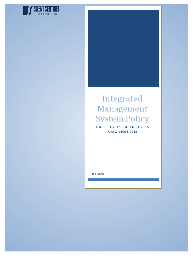 SSL1-0002-HSEQ-Integrated-Management-System-Policy | PDF | Occupational ...