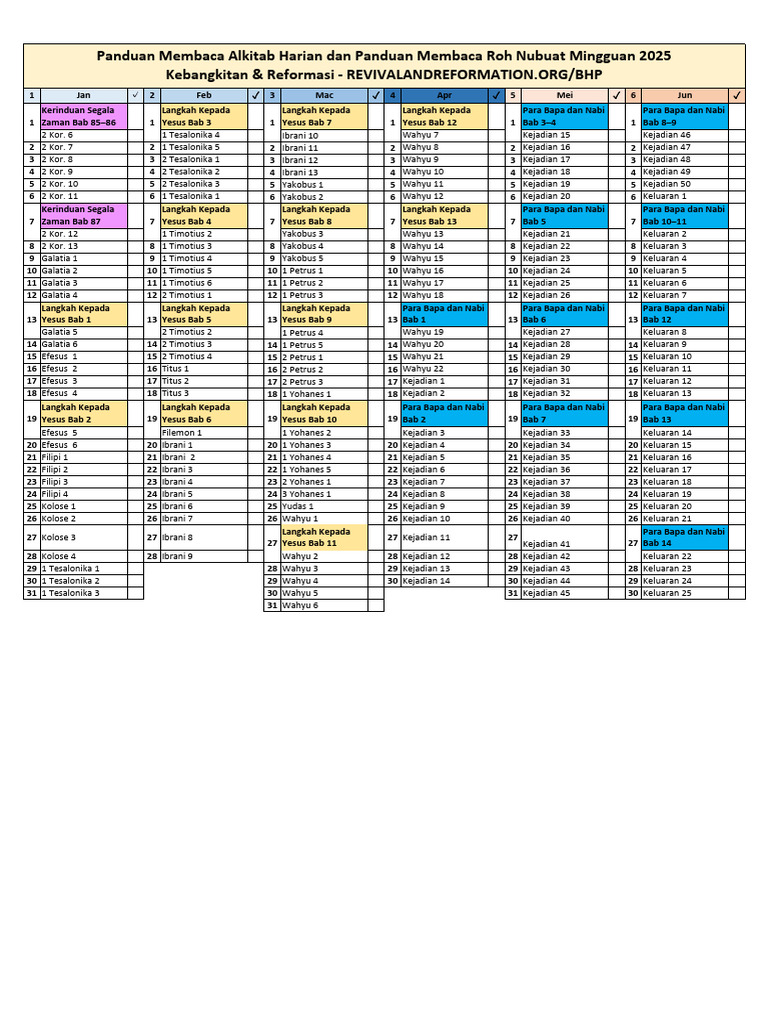 2025 Daily Bible Reading Guide and Weekly Spirit of Prophecy Reading ...