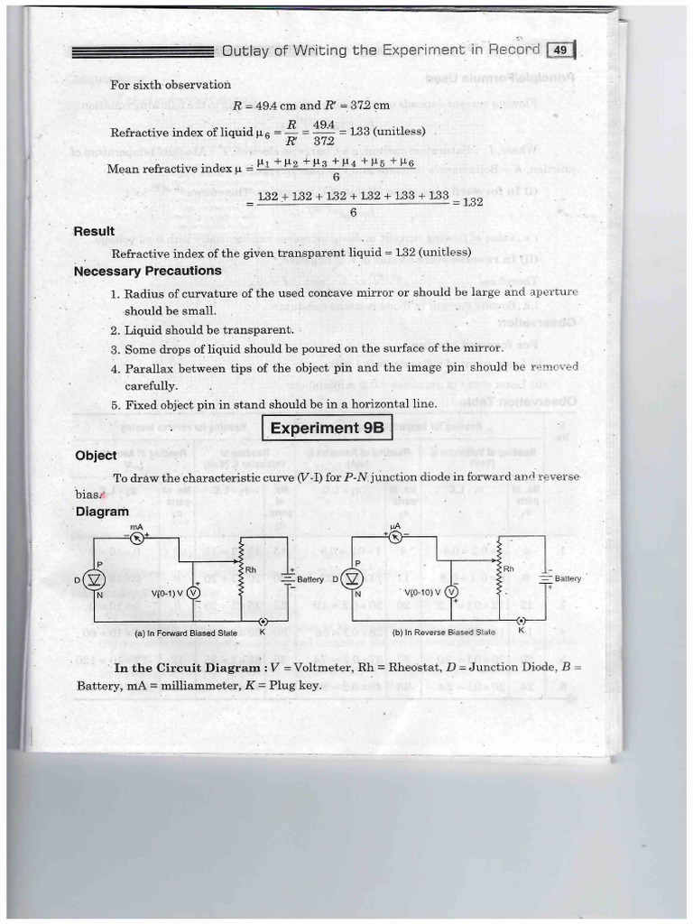 9th Practical PN Junction | PDF