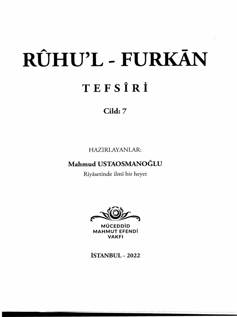 Ruhul Furkan Ci̇ld 7 | PDF