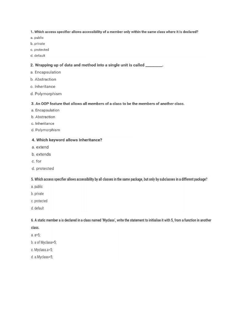 Encapsulation mcq1 | PDF