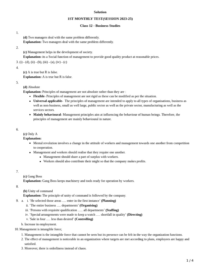 MT 1 MS BST 2024-25 | PDF | Science | Profession