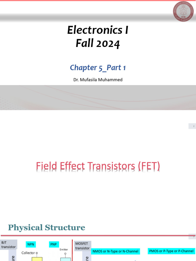 Chapter 5_Part 1 | PDF | Mosfet | Field Effect Transistor Chapter 5_Part 1 | PDF | Mosfet | Field Effect Transistor