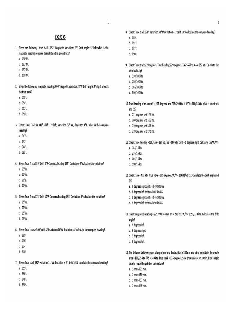 Gen Nav Questions | PDF