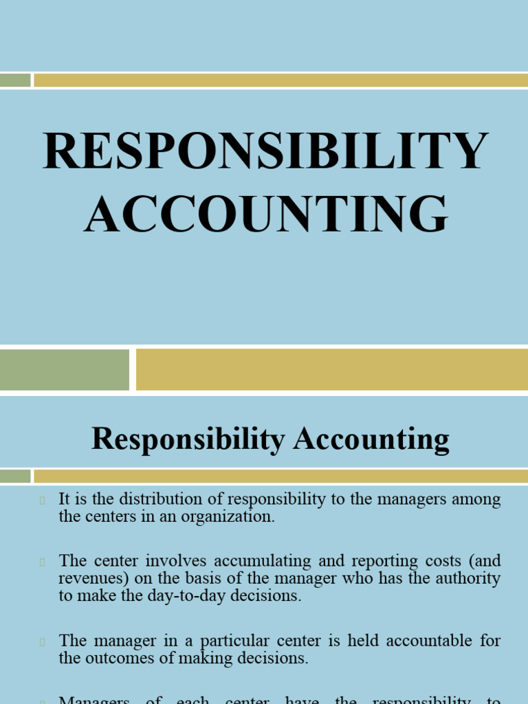 Responsibility Accounting | PDF | Return On Investment | Income