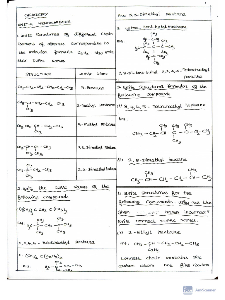 Unit 9 Hydrocarbons Class 11 | PDF