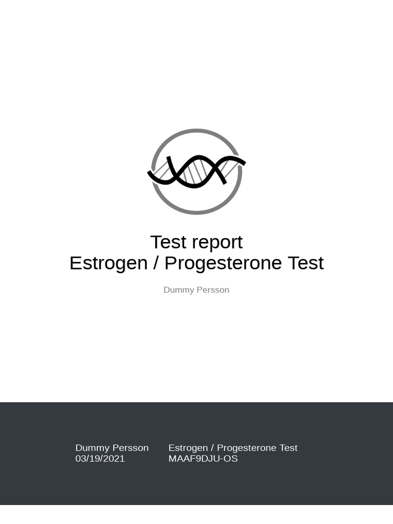 Estrogen and Progesterone Test Results | PDF | Menstrual Cycle | Estrogen