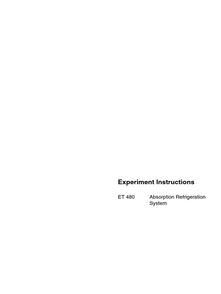 Var System Manual Bo Pdf Refrigeration Engineering Thermodynamics