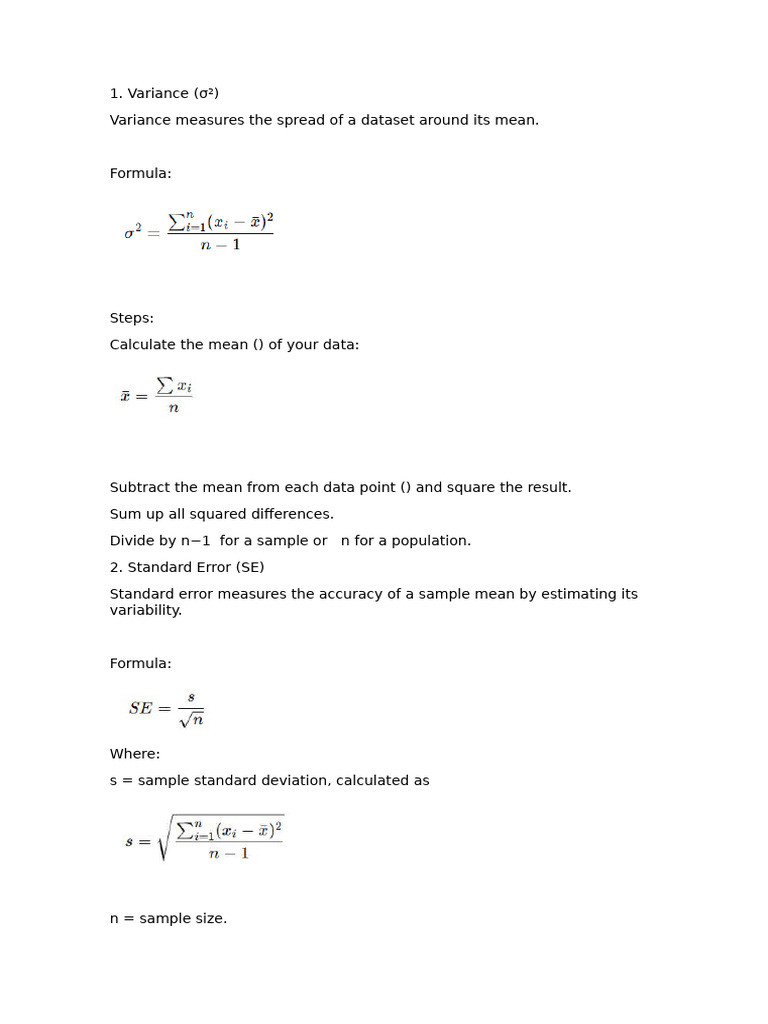 1. Variance (σ²) Análise de Variância | PDF