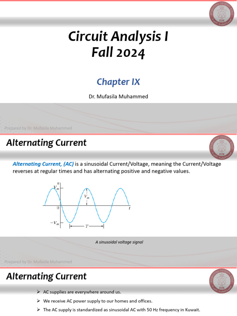 ELEC 200, L5.01 (C) - Introduction To AC | PDF | Phase (Waves) | Alternating Current