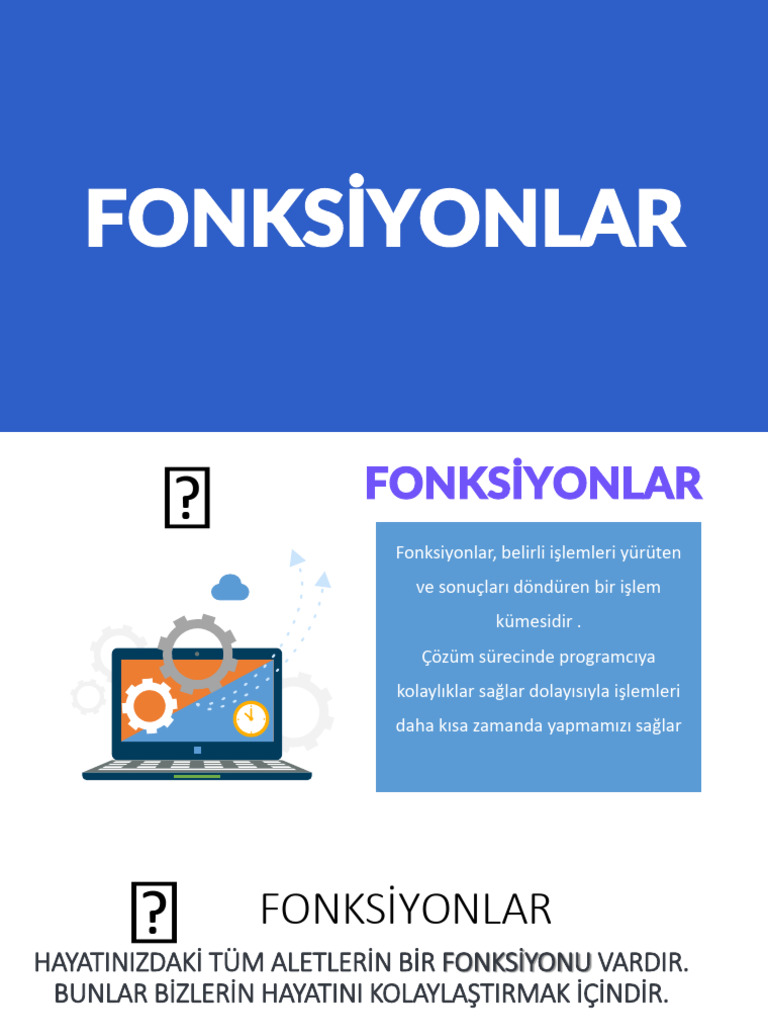 2 - Fonksiyonlar Operatörler İşlem Önceliği | PDF
