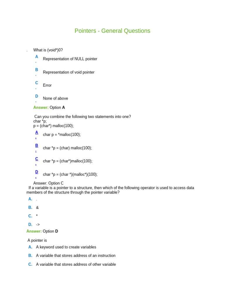 Pointers | PDF | Pointer (Computer Programming) | Integer (Computer Science)