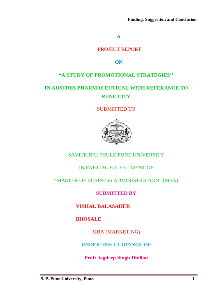 5a Study of Promotional Strategies in Austres Pharmaceutical With ...