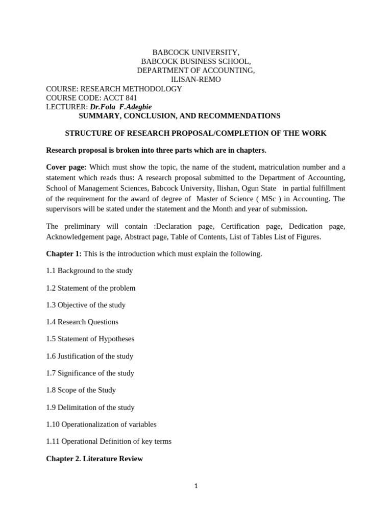 Research Proposal Structure Guide | PDF | Theory | Statistics