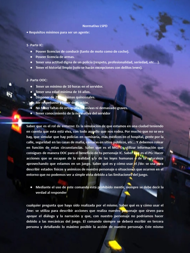 Normativa LSPD - Docx 2 | PDF | Policía