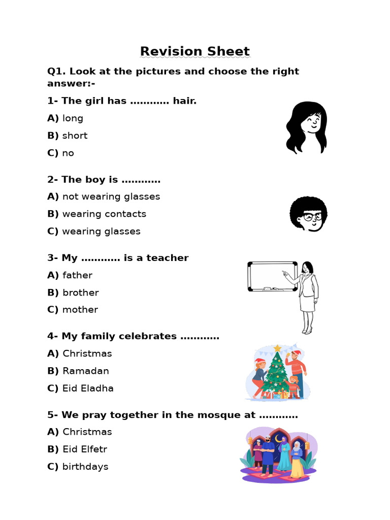 Kids' Learning Activity Sheet | PDF