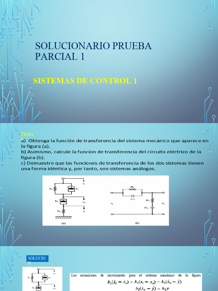Solucionario Prueba Parcial 1 | PDF