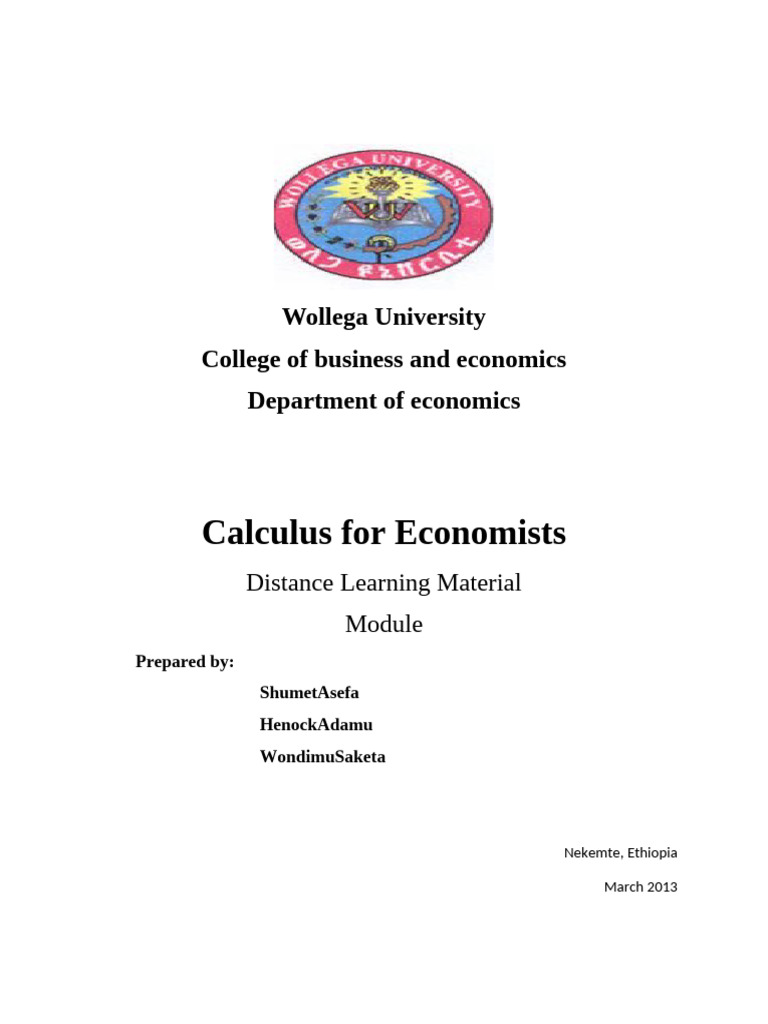 Calculus Module | PDF | Derivative | Mathematics