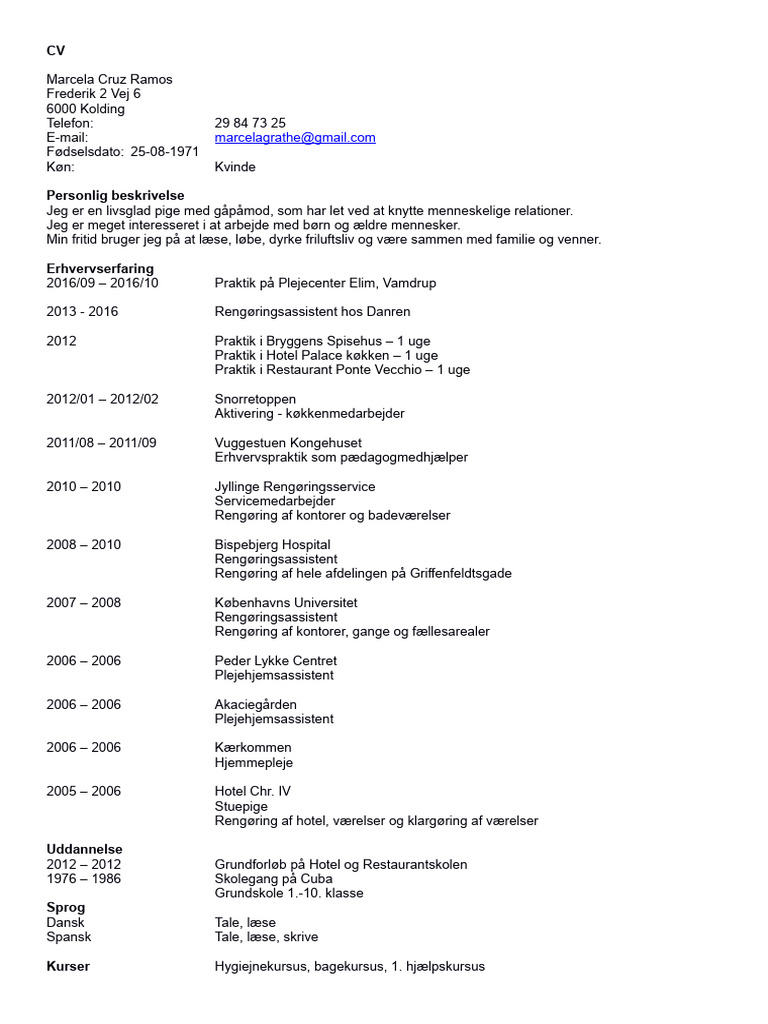 CV Marcela Cruz Ramos 2016 (1) Libro | PDF