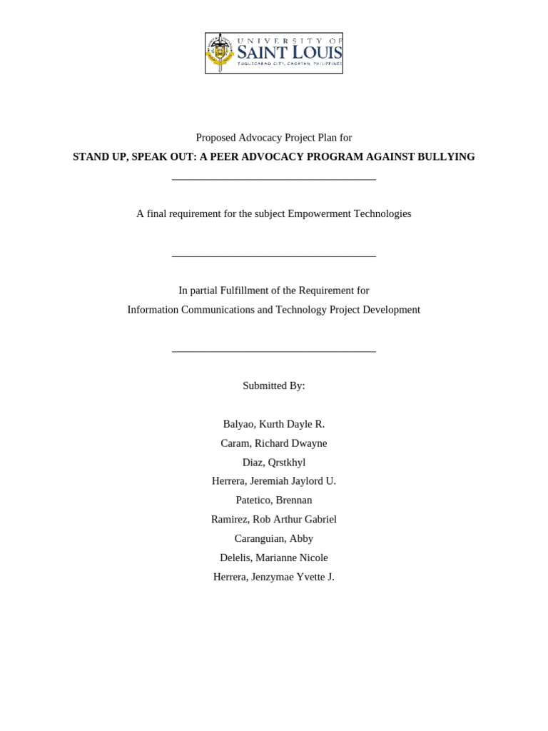 Peer Advocacy Against School Bullying | PDF | Bullying | Social Psychology