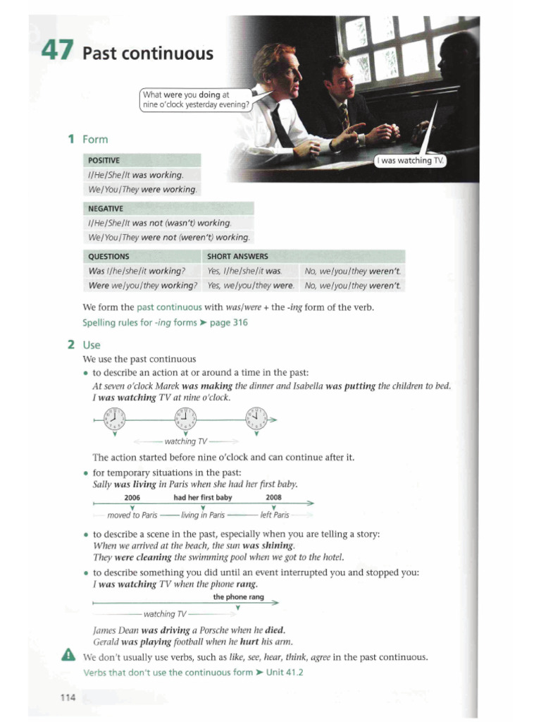 Extra Grammar - Past Continuous Versus Past Simple | PDF