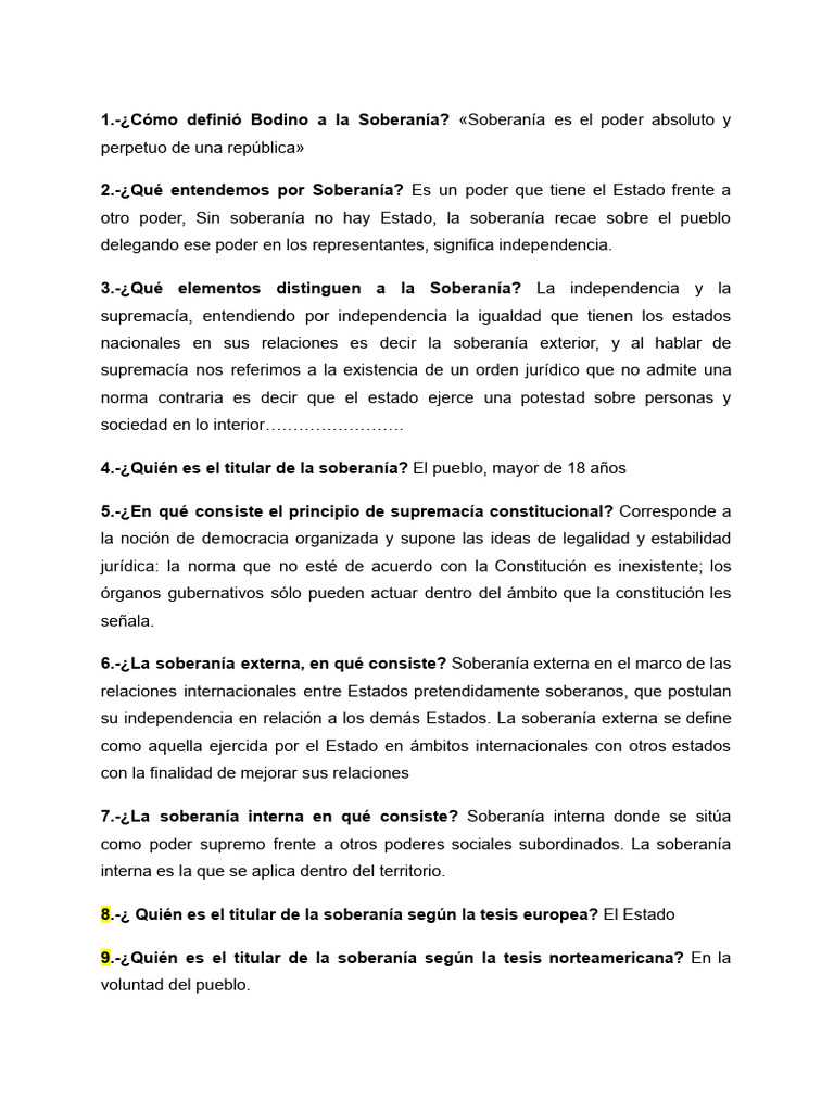 Consti Guia | PDF | Constitución | Soberanía