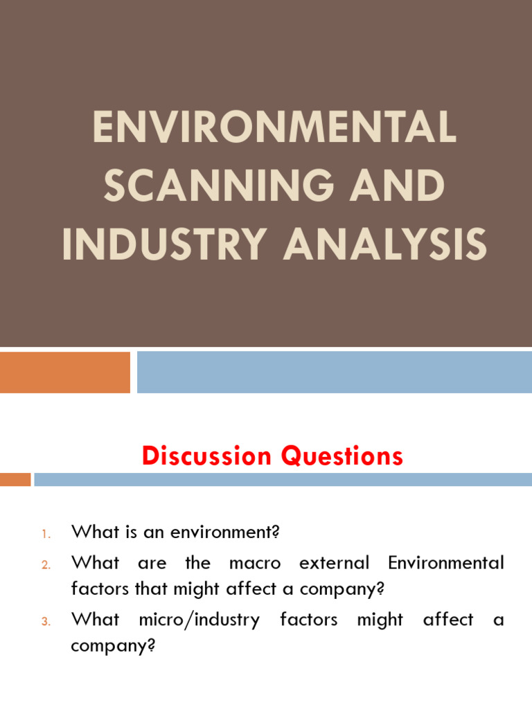 CHAPTER II Environmental Scanning | PDF | Economies | Business Economics