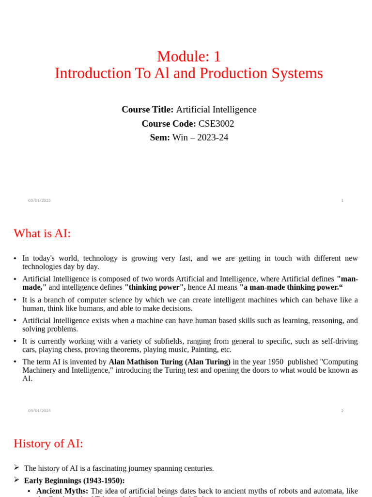 2-Module 1_ Introduction to AI - Problem Formulation-09!01!2024 | PDF | Artificial Intelligence ...